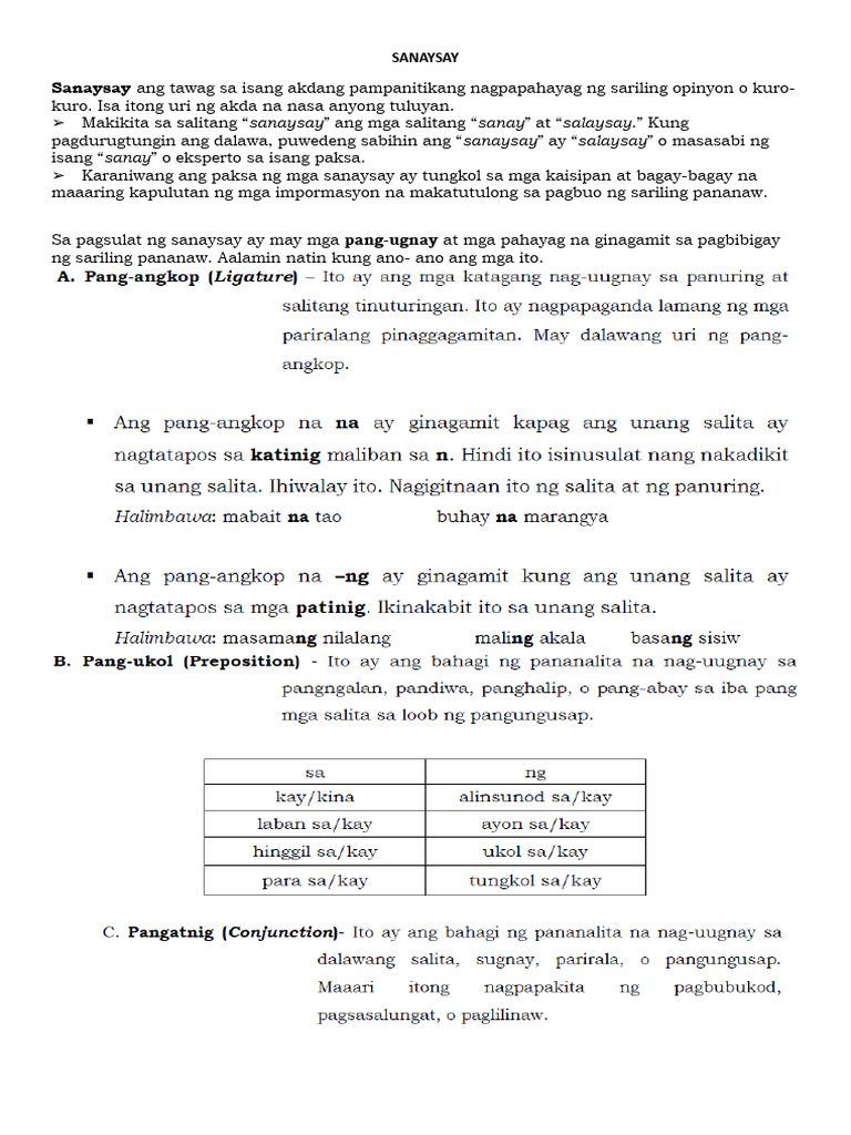 GAWAIN FILIPINO 9 Q1 - Sanaysay at Dula | PDF
