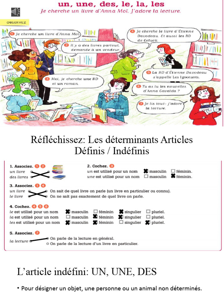 4.LesDeterminants_Articles_Def_Indef | PDF | Genre grammatical | Nombre ...