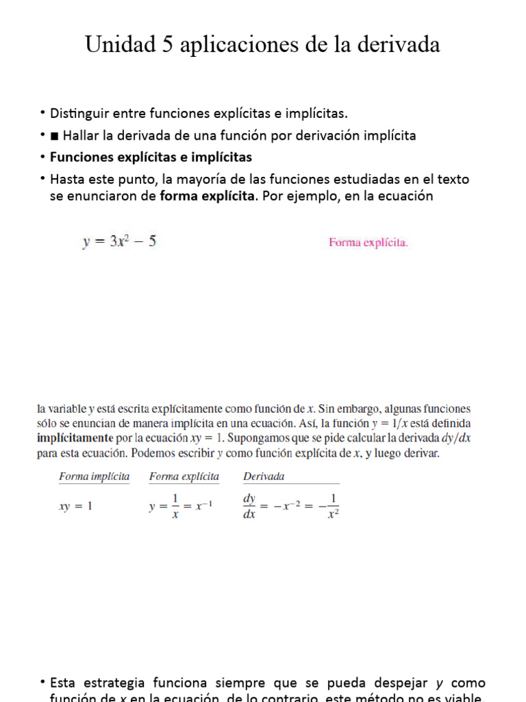 Unidad 5 Aplicaciones de La Derivada | PDF