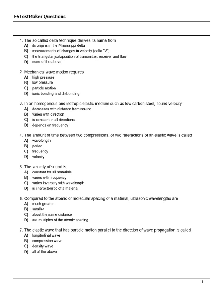 UT Level 2 | PDF | Waves | Piezoelectricity