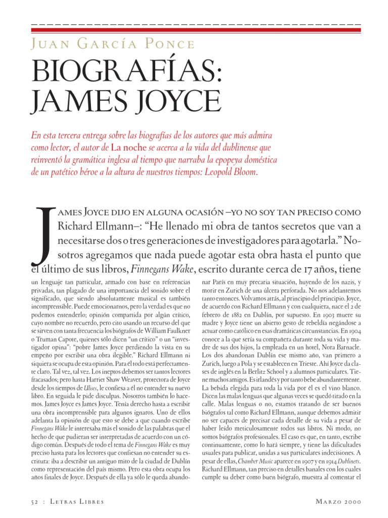 PDF Art 6239 5863 | PDF | James Joyce | Ulises (novela)