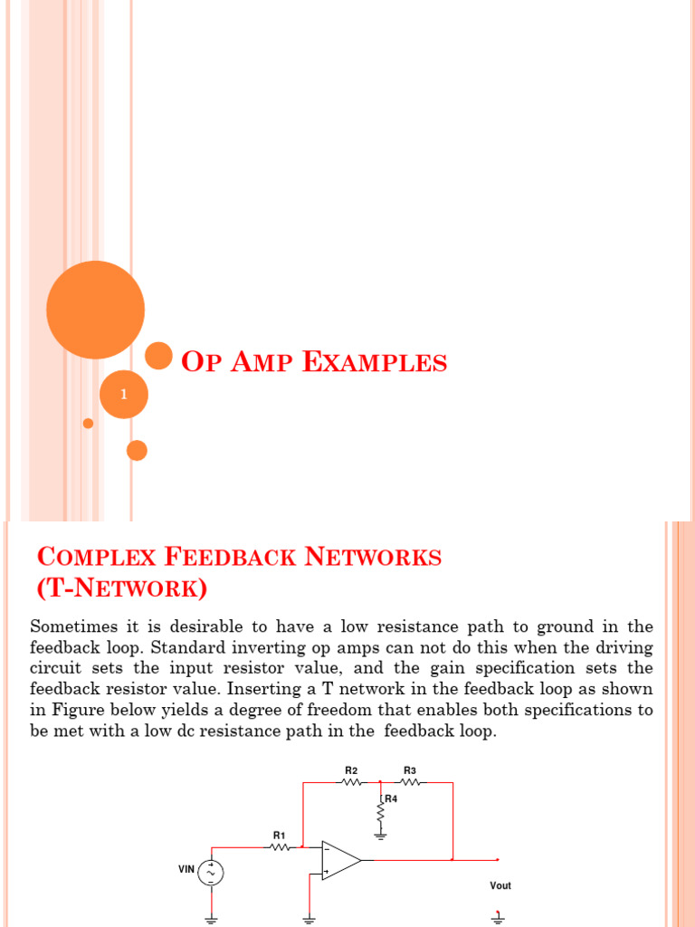 Op Amp Examples | PDF | Operational Amplifier | Amplifier