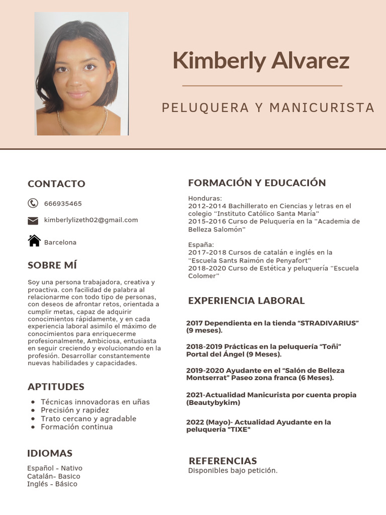 Peluquera y Manicurista en Barcelona | PDF | Crecimiento personal y profesional