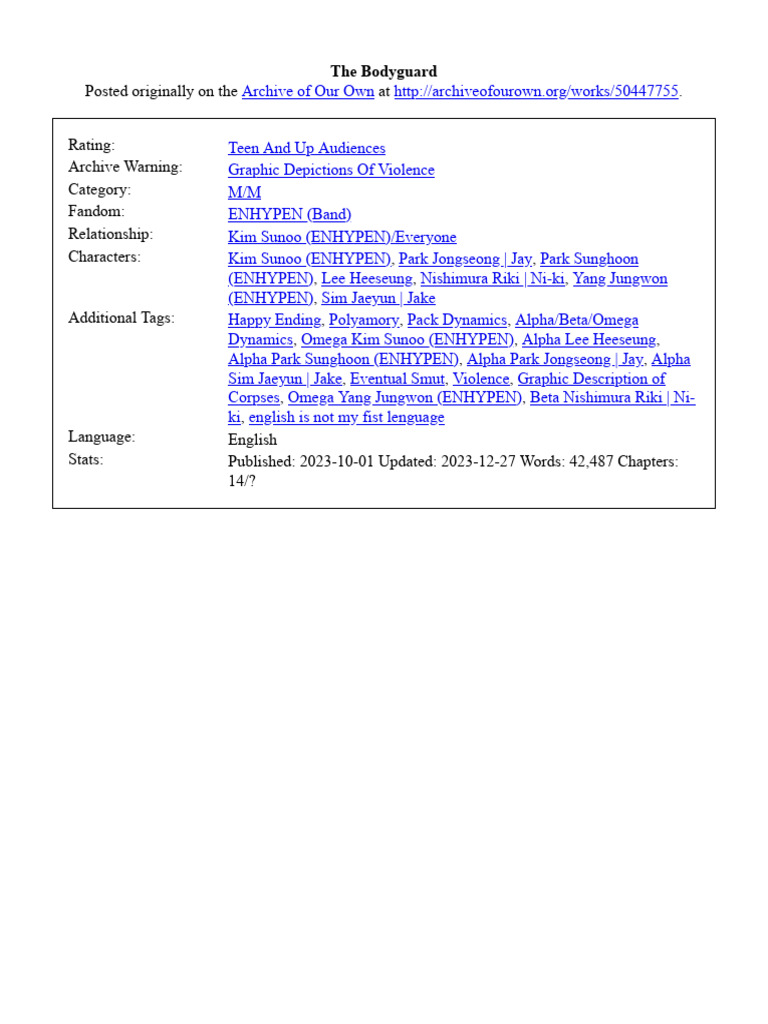 The Bodyguard | PDF | Young Adult | Mystery, Thriller & Crime Fiction