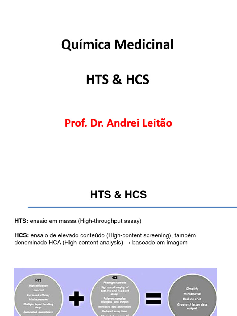 Química Medicinal-9-HTS-HCS | PDF | High Throughput Screening ...
