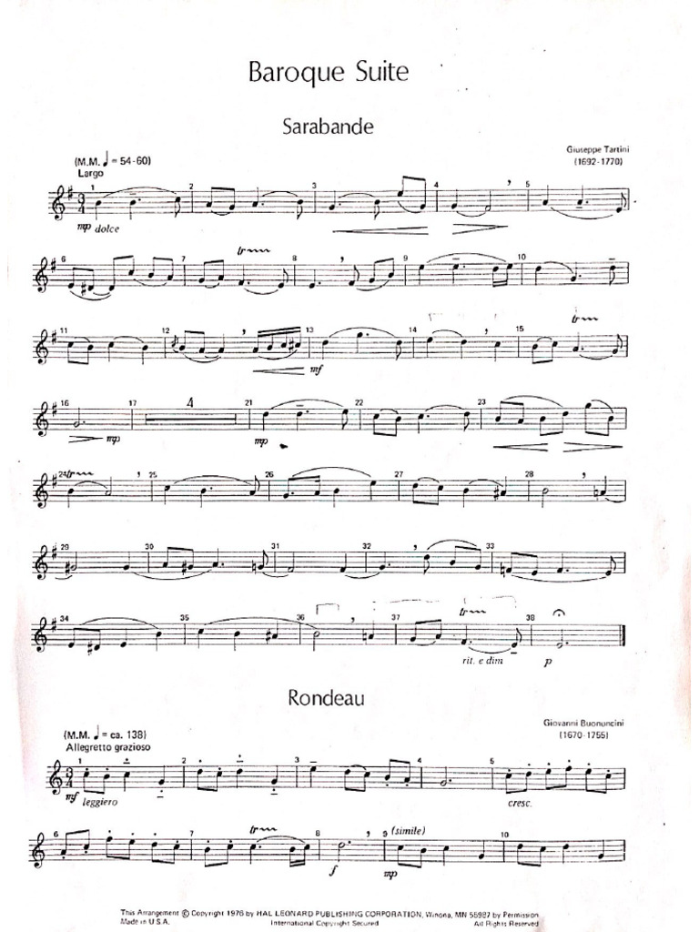 Baroque Suite | PDF
