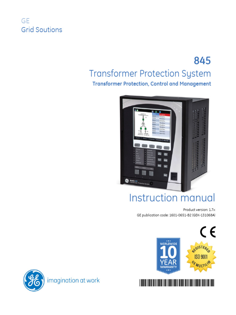 845 Transformer Protection System Manual | PDF | Relay | Equipment
