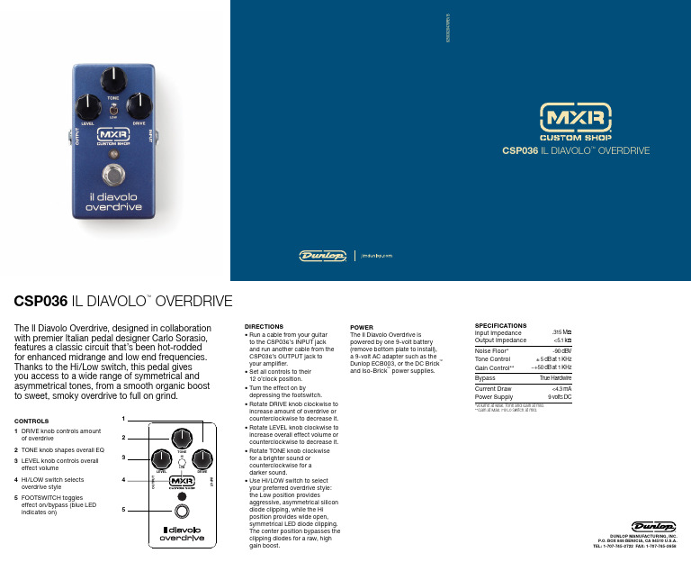 MXR Csp036 Manual | PDF | Computer Engineering | Sound Production ...