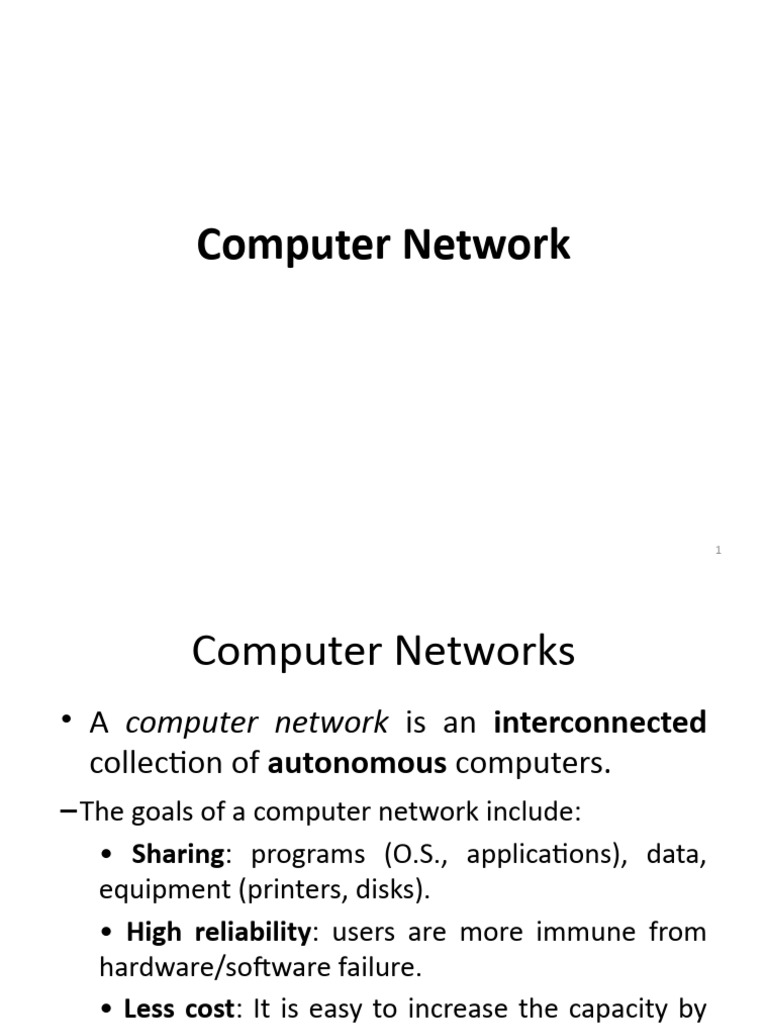 Computer Network Unit 1 Pdf Osi Model Internet Protocol Suite