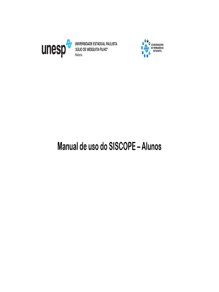 Guia do SISCOPE para Alunos UNESP | PDF | Informática