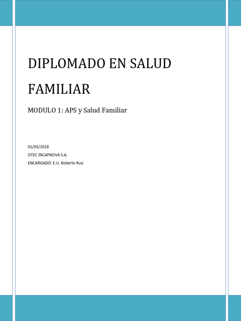 Módulo 1 Aps y Salud Familiar | PDF | Bioética | Justicia