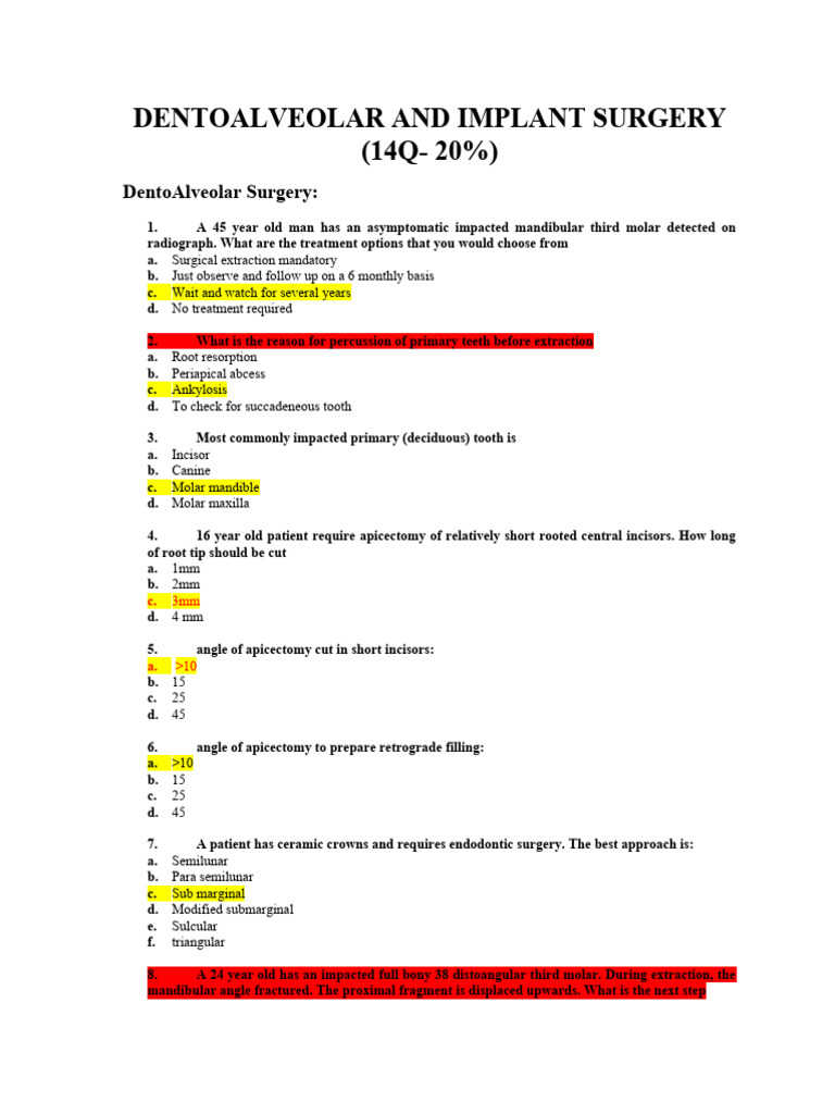 Dentoalveolar & Implants | PDF | Dental Implant | Dental Anatomy