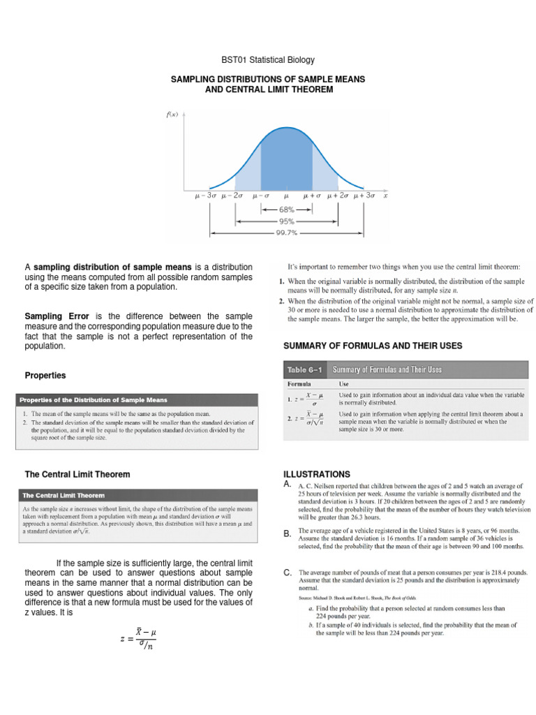 Central Limit Theorem | PDF