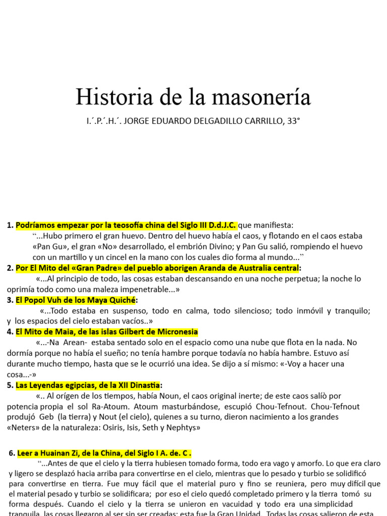 Orígenes Míticos de la Masonería | PDF | Caballeros templarios | Masonería