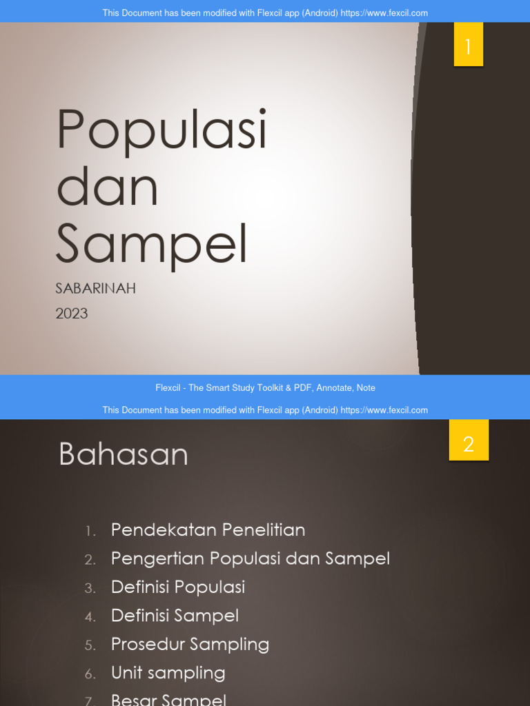 Sesi 14 Sampling 2023 | PDF | Sampling (Statistics) | Evaluation Methods