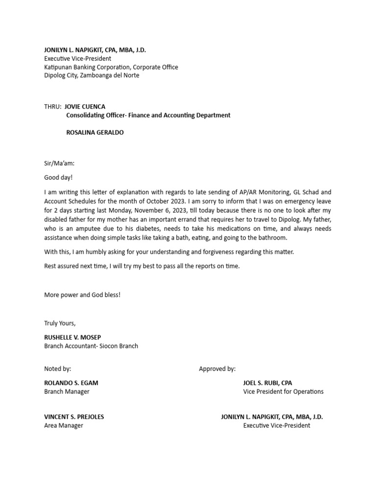 Explantion Letter | PDF