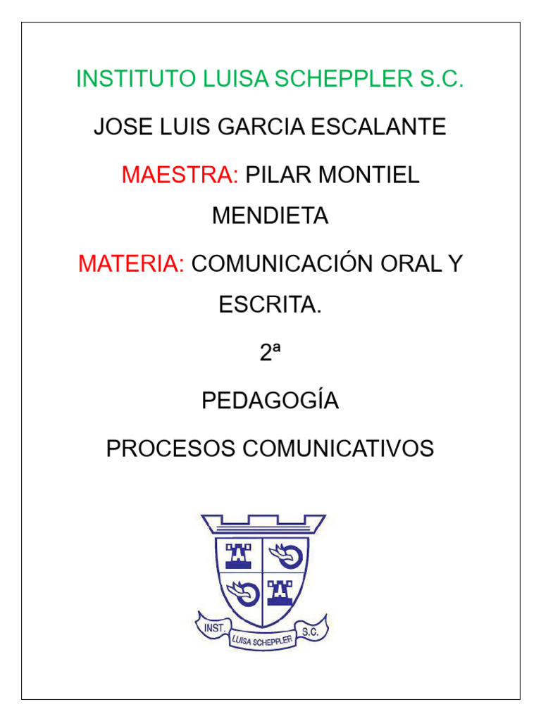 Procesos Comunicativos | Descargar gratis PDF | Comunicación | Comunicación humana