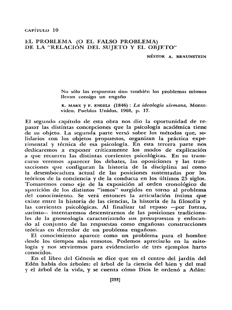 Braunstein Nestor y Otros Psicologia Ideologia y Ciencia PDF 249 276 | PDF | Platón | Esencia