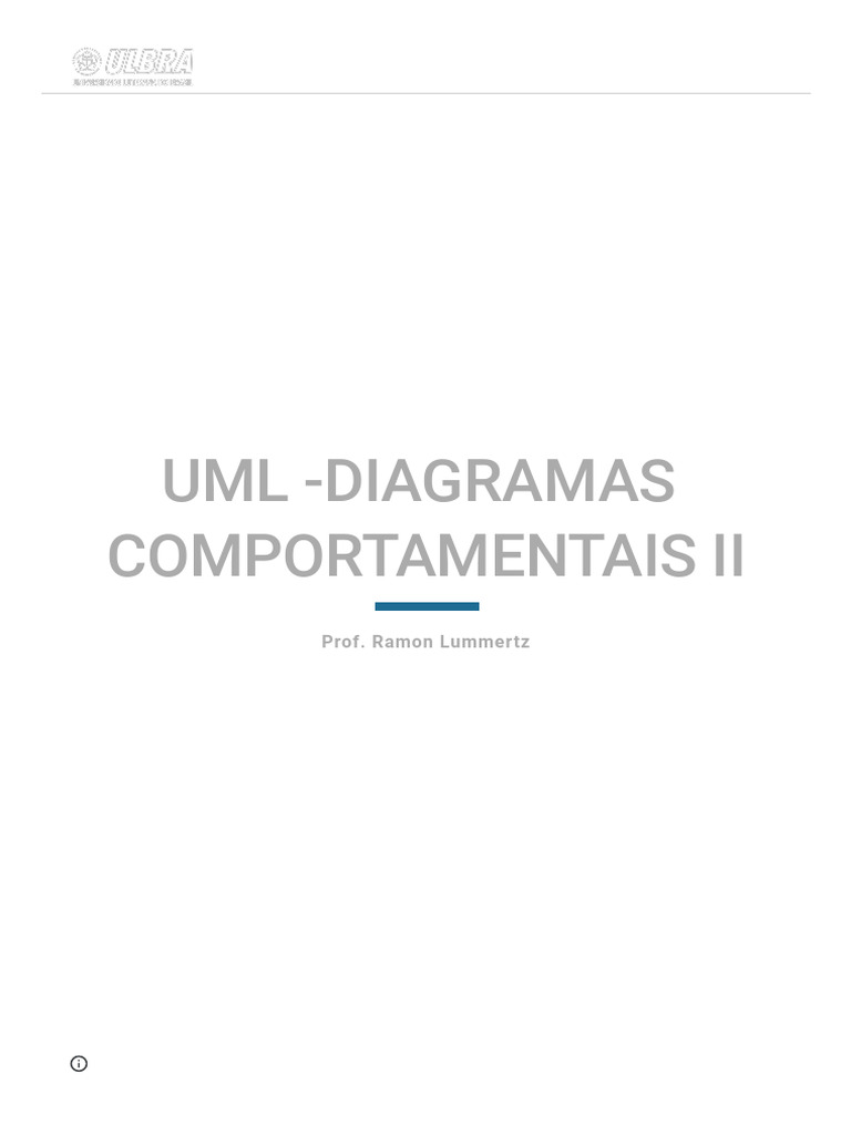 UML - diagramas comportamentais | PDF | Linguagem de modelagem ...