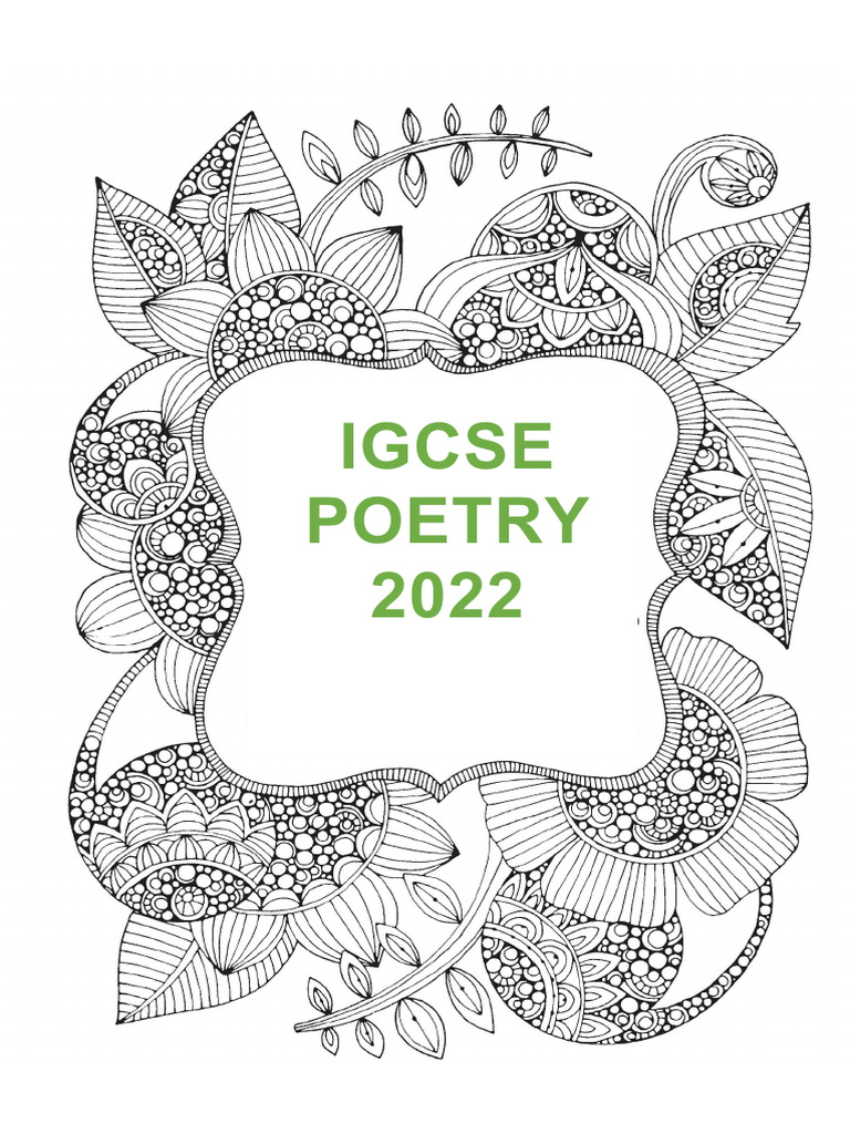 Poetry Booklet - Vol 1 - 2022 | PDF