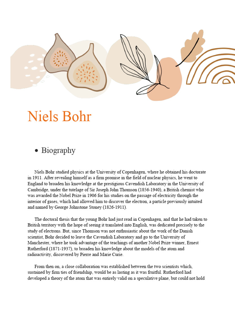 Niels Bohr | PDF | Niels Bohr | Nuclear Fission