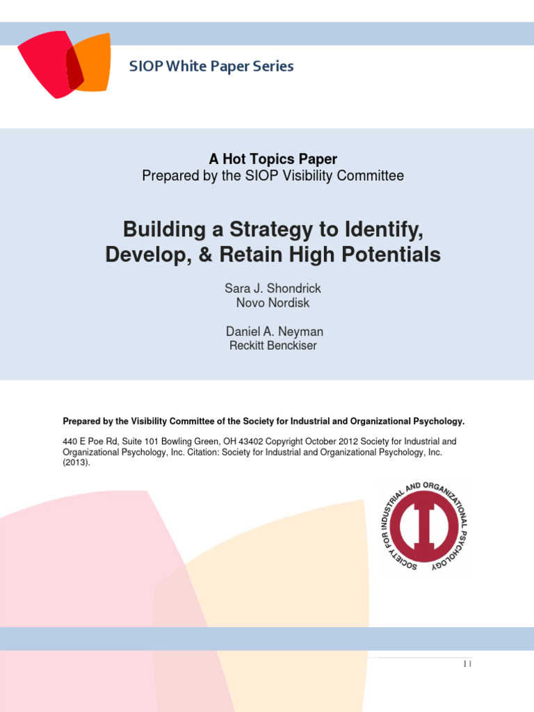 White Paper - Building A Strategy To Identify Develop and Retain High ...