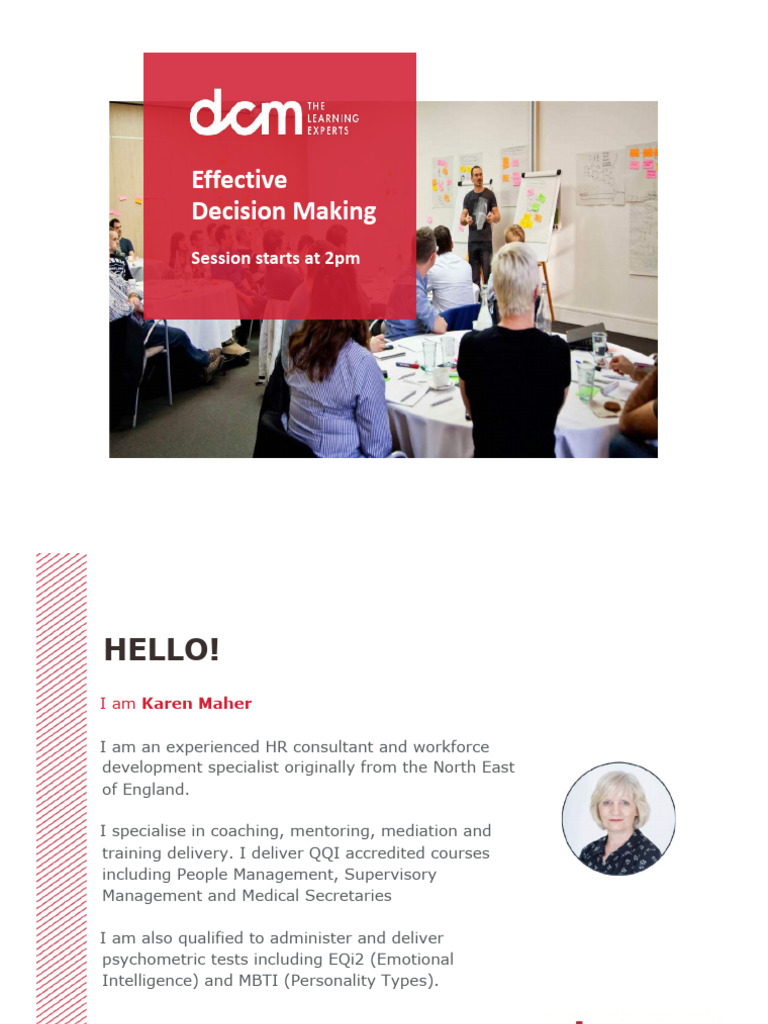 Effective Decision Making | PDF | Decision Making | Evaluation