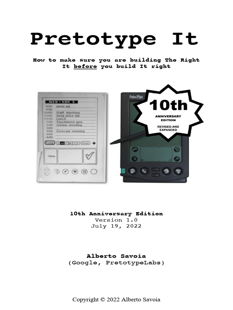 Pretotype It 10 Year Anniversary Edition PDF Version 1.0 | PDF ...