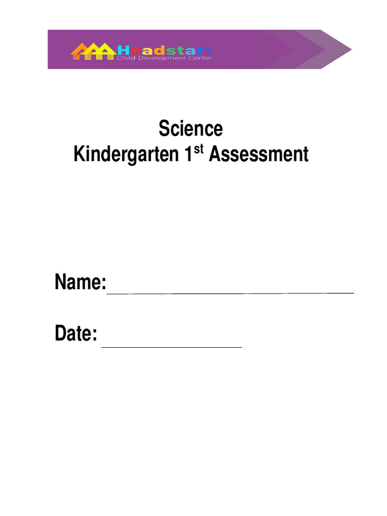 Science Kinder 1 Stassessment | PDF