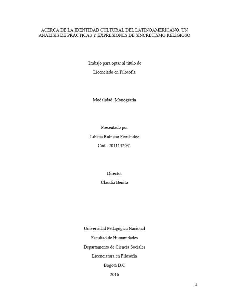 Trabjo De Grado Liliana Versión Final Pdf Esclavitud Concepto
