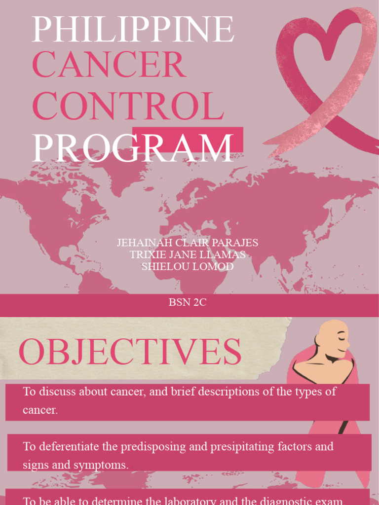 Philippine Cancer Control Program - Llamas, Lomod, Parajes | PDF ...