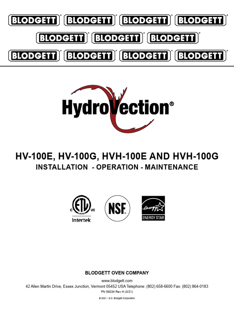 Blodgett HV-100G Oven Schematic Guide | PDF | Materials | Building ...