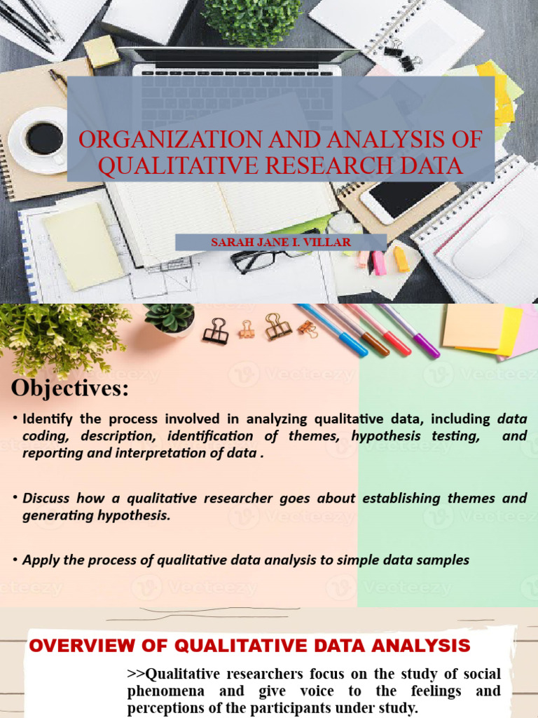 Organization and Analysis of Qualitative Research Data | PDF | Qualitative Research | Data