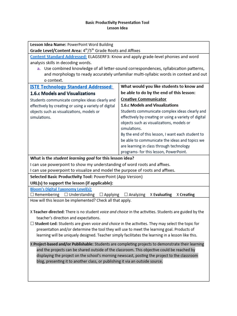 BPT Lesson | PDF | Word | Learning