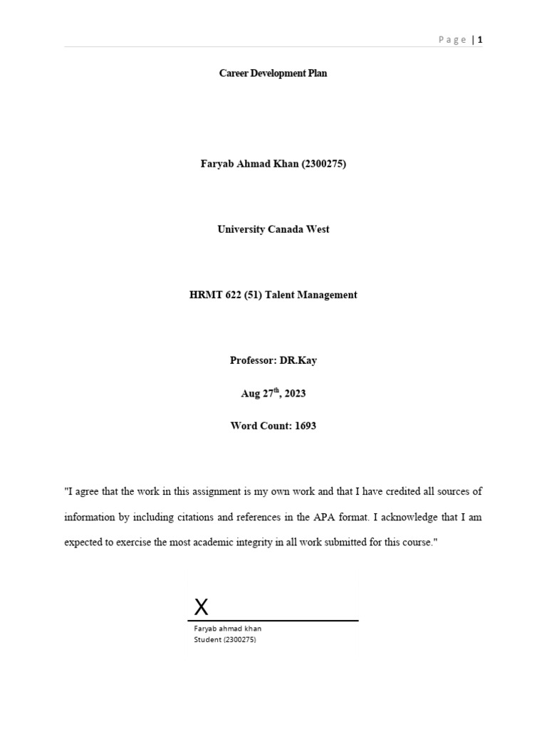 Career Development Plan Assignment 2 | Download Free PDF | Cost Of ...