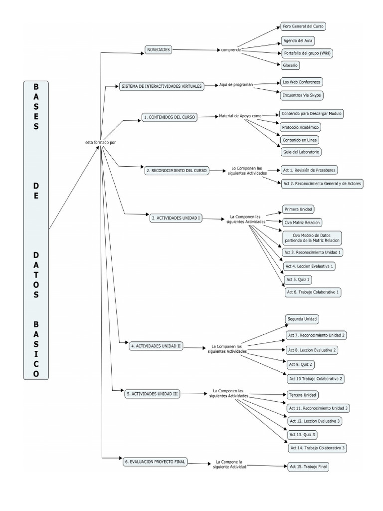 mapa conceptual Bases de Datos | PDF