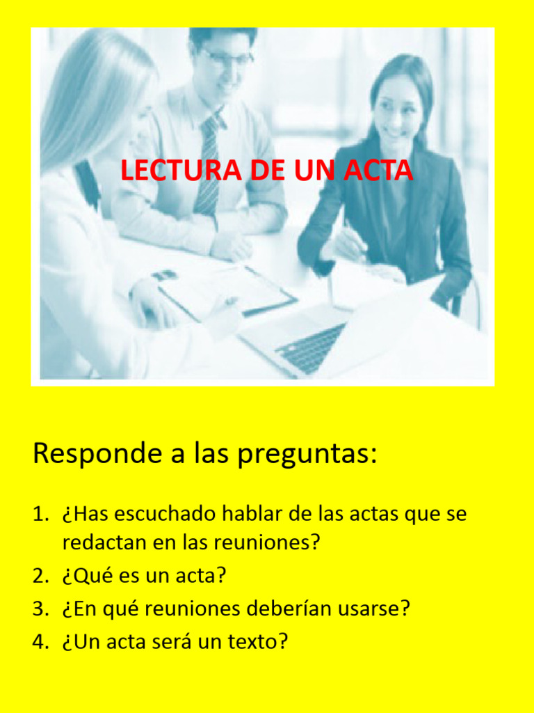 Importancia y Redacción del Acta | PDF