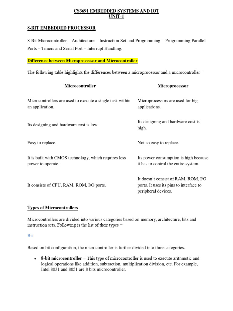 Cs3691 Embedded | Download Free PDF | Microcontroller | Central ... Cs3691 Embedded | Download Free PDF | Microcontroller | Central ...