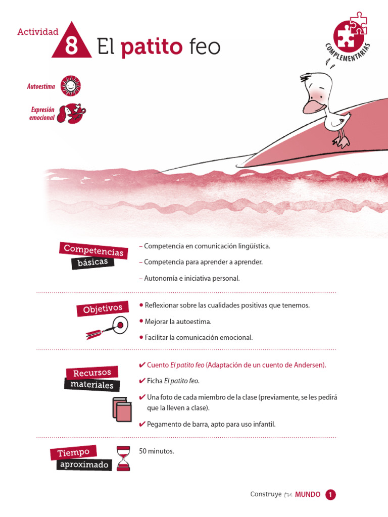 3 Anos Actividad 8 El Patito Feo | PDF | El patito feo