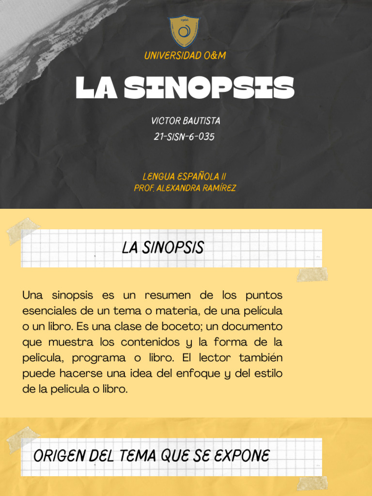 La Sinopsis | PDF