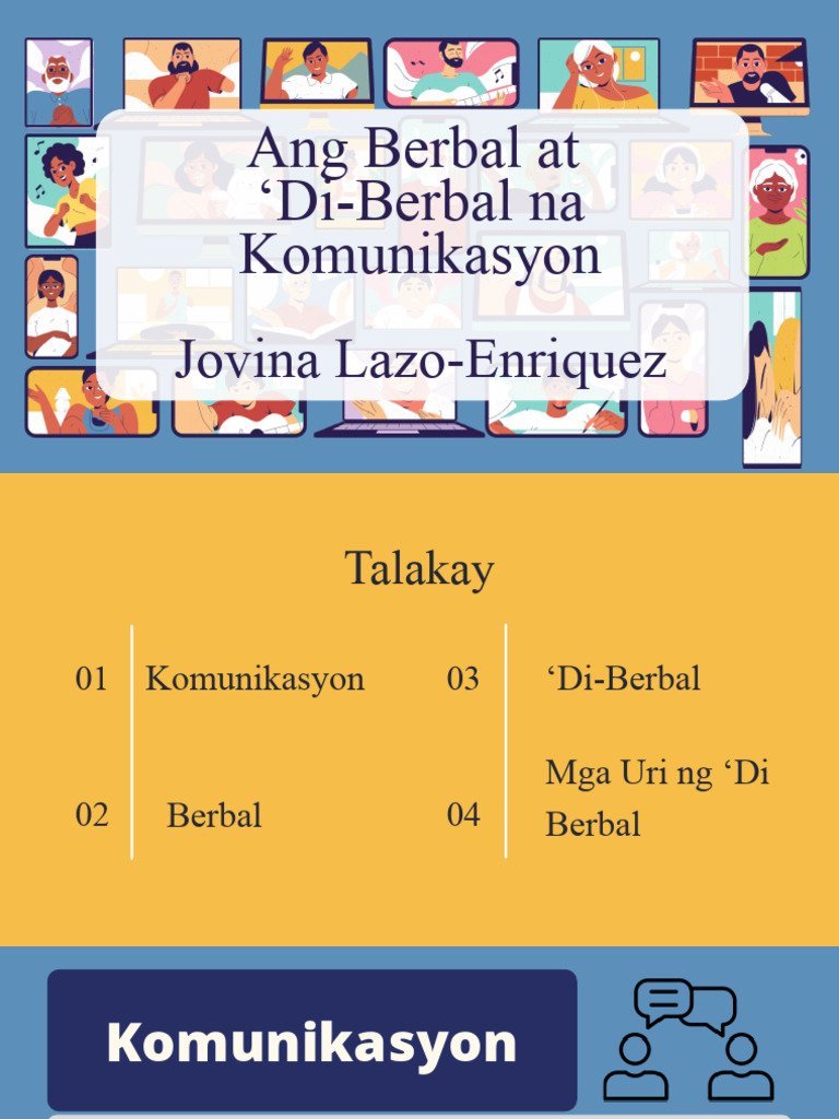 J - Enriquez-Berbal at Di Berbal Na Komunikasyon | PDF