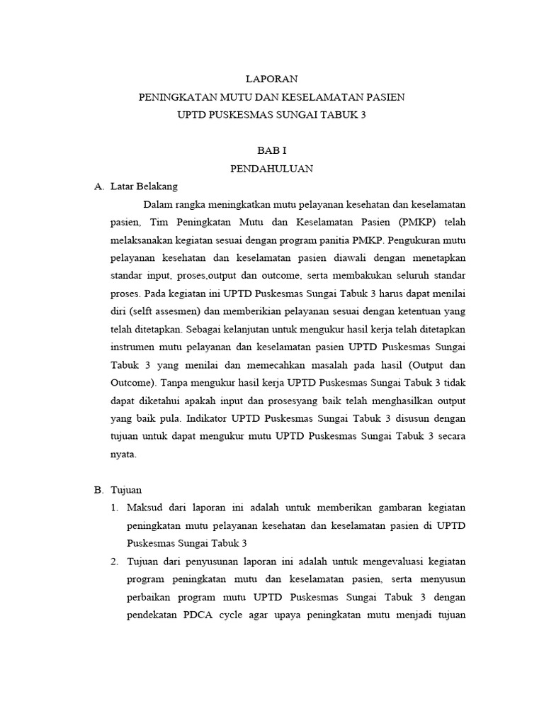 Laporan PMKP | PDF