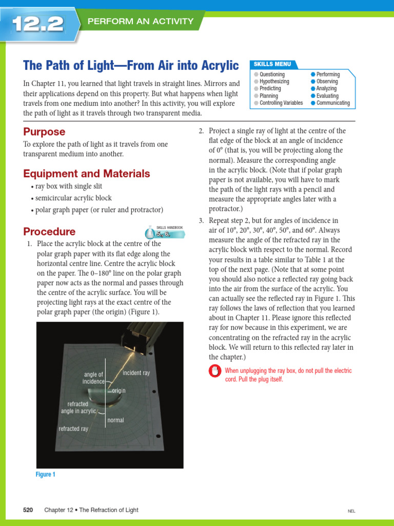 Exploring Light Refraction Experiment | PDF | Light | Refraction