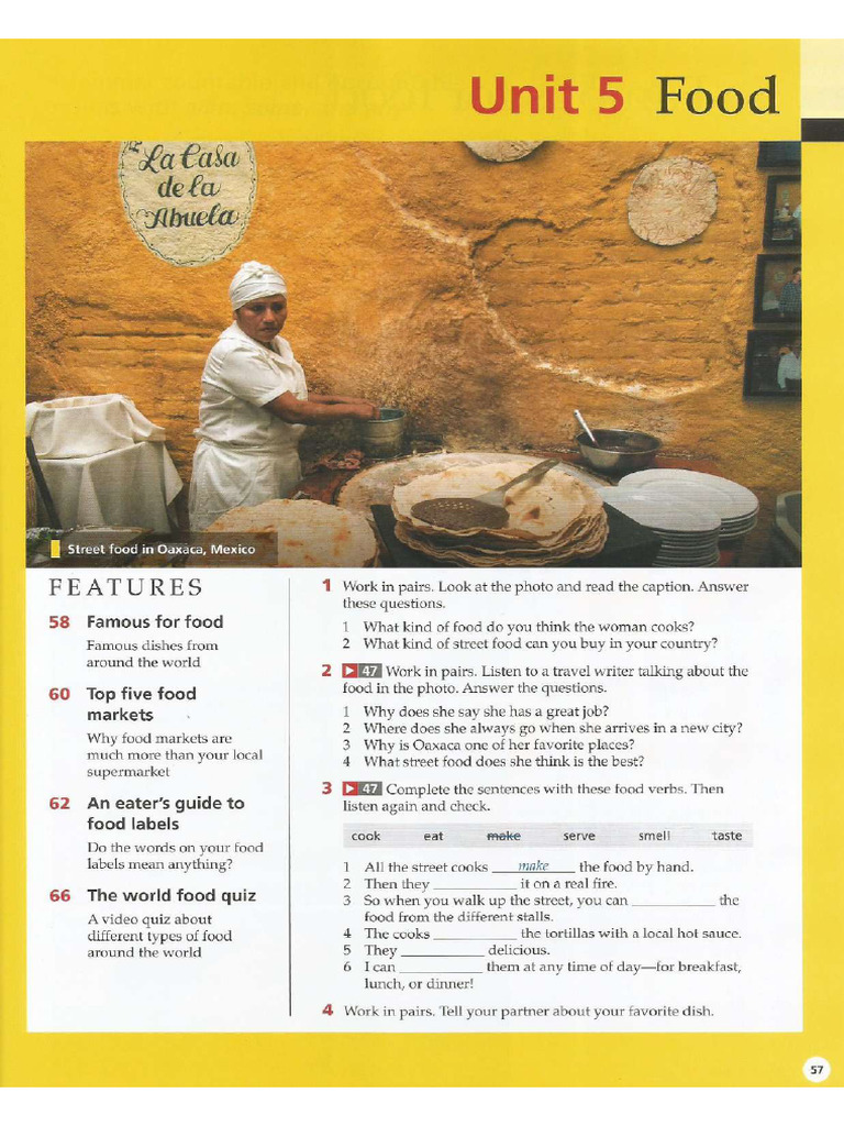 Unit 5 Food PG 57 | PDF