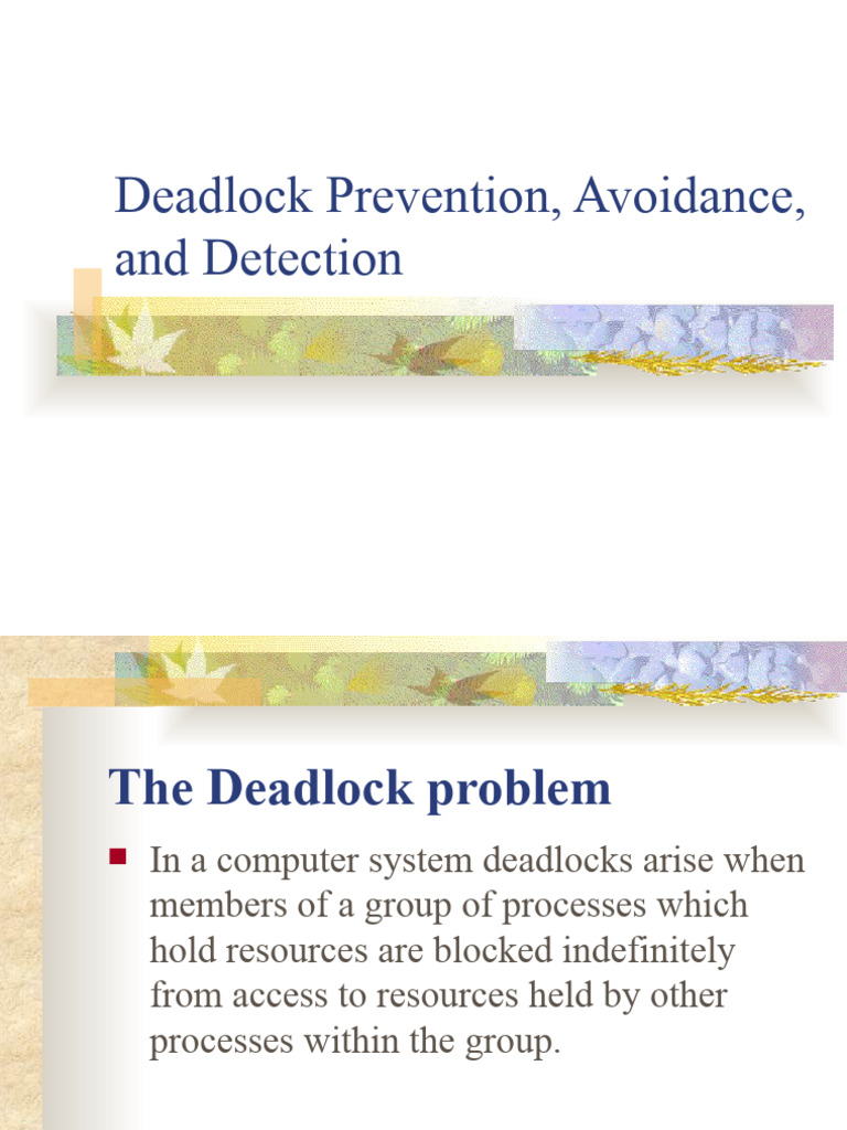 Deadlocks Pdf Distributed Computing Computer Science
