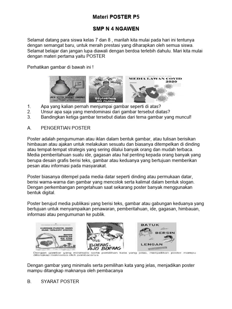 Materi Poster p5-1 | PDF