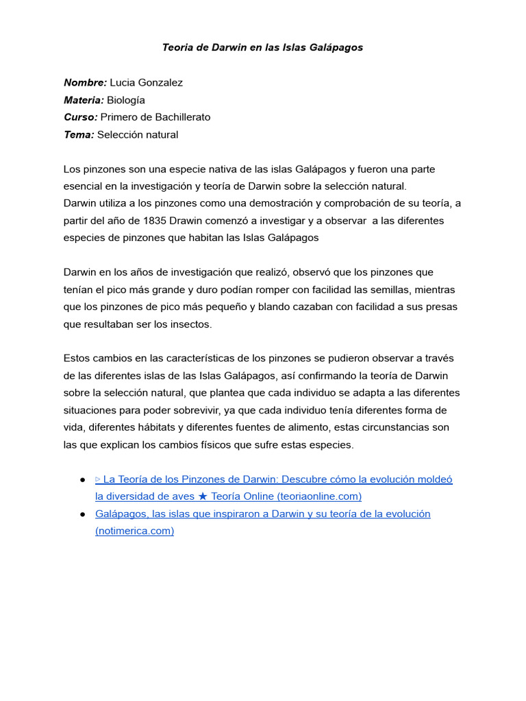 Teoria de Drawin | PDF