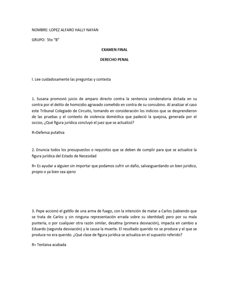 Examen Nayan | PDF | Reincidencia | Robo