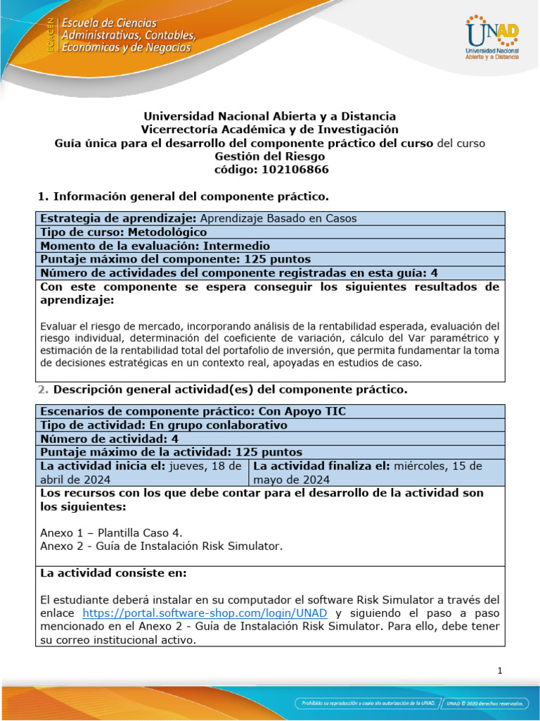 Guía para el desarrollo del componente práctico - Unidad 3 - Paso 4 - Componente práctico ...