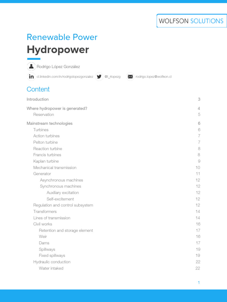 01 Hydropower | PDF | Electric Generator | Transformer